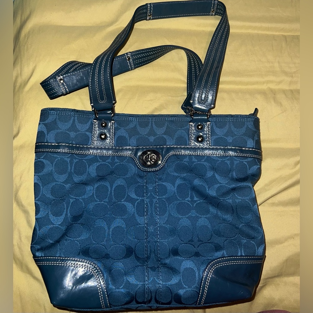 Authentic Blue Coach Purse - Gem